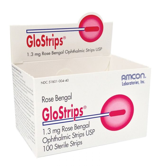 Rose Bengal Glostrips 1.3mg - Topical Dyes - Ophthalmic Pharmaceuticals